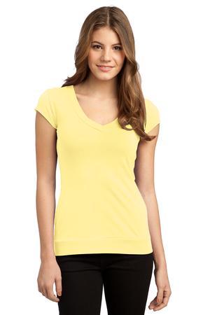 District Threads - Juniors Cotton/Spandex Banded V-Neck. DT247 ...